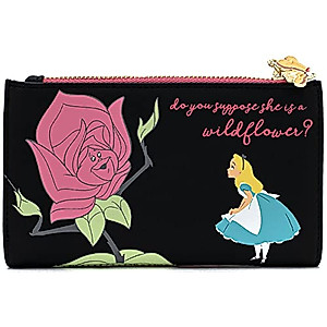 Loungefly x Disney Alice in Wonderland Flowers AOP Canvas Wallet (Multi, One Size)