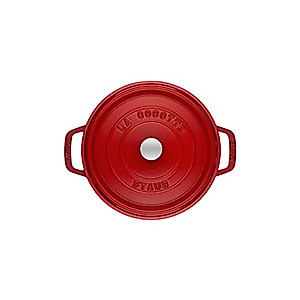 STAUB 1004228 Cast Iron Cocotte, Cherry, 30 cm