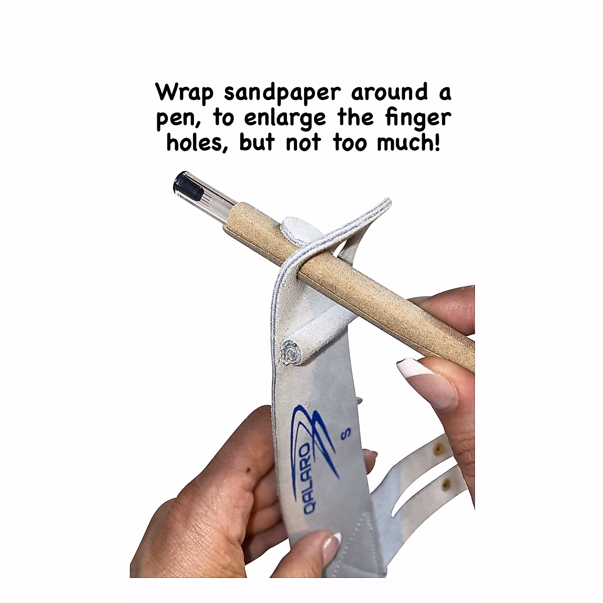 QALARO Hook & Loop Grips for Girls Gymnastics | Dowel Grips, 4" Wristbands, Grip Bag | Gymnastics Grips for Girls | Youth Bar Grips … (Large, Straight Cut)