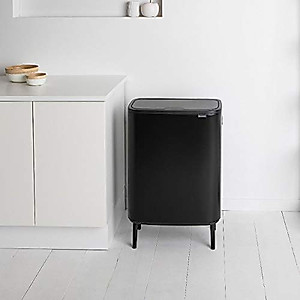 Brabantia Bo Touch Bin HI - 1 x 60 Litre Inner Bucket (Matt Black) Waste/Recycling Kitchen Bin