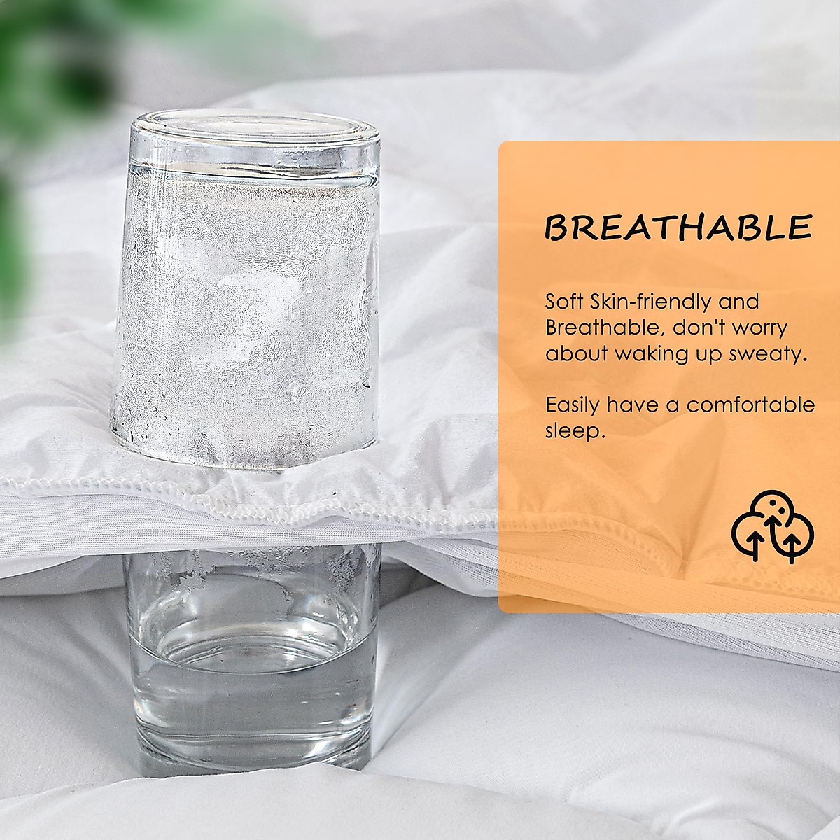 Cosybay King Size Fitted Mattress Pad, Bedding Quilted Noiseless Mattress Protector Stretches up to 18 Inches Deep, Breathable Bed Matress Cover 78x80 Inches