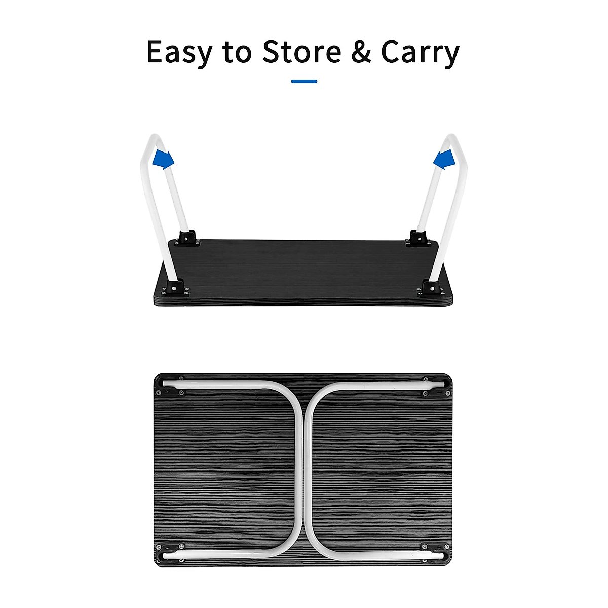 Ruxury Folding Lap Desk Laptop Stand Bed Desk Table Tray, Breakfast Serving Tray, Portable & Lightweight Mini Table, Lap Tablet Desk for Sofa Couch Floor - Black