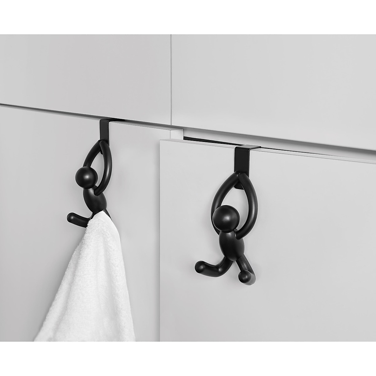 Umbra Buddy Space-Saving Over The Cabinet Storage Hooks, Kitchen and Bathroom Organizer