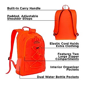 Allen Company Orange Camo Daypack - Hiking, Hunting, Camping Backpack - Orange Camouflage Medium Pack - Backpack for Hiking, Camping or Hunting - Terrain Tundra 22.1L Pack: Blaze Orange