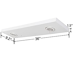 WELLAND White Floating Shelf with Touch-Sensing Battery Powered LED Light,Wall Mounted Display Shelves for Entrance, Living Room, Bedroom, Kitchen and Bathroom (36-INCH, White)