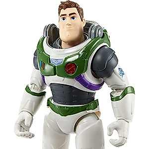 Mattel Lightyear Toys 12-in Action Figure with Accessories, Buzz Lightyear with 4 Gear Up Accessories