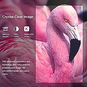 Full HD Wifi Bluetooth Projector 1080P Native Support 4K,10000 Lumen LED Smart Android Wireless Home Outdoor Business Projector 1920x1080 USB HDMI VGA AV Audio for Laptop PC TV DVD PS4 Smartphones Mac