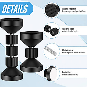 4PCS Adjustable Threaded Headboard Stoppers,Bed Frame Anti-Shake Tool,Bedside Headboards Prevent loosening Anti-Shake Fixer,Telescopic Support Headboard Stabilizer Bed Stoppers for Room Wall,Beds,Sofa