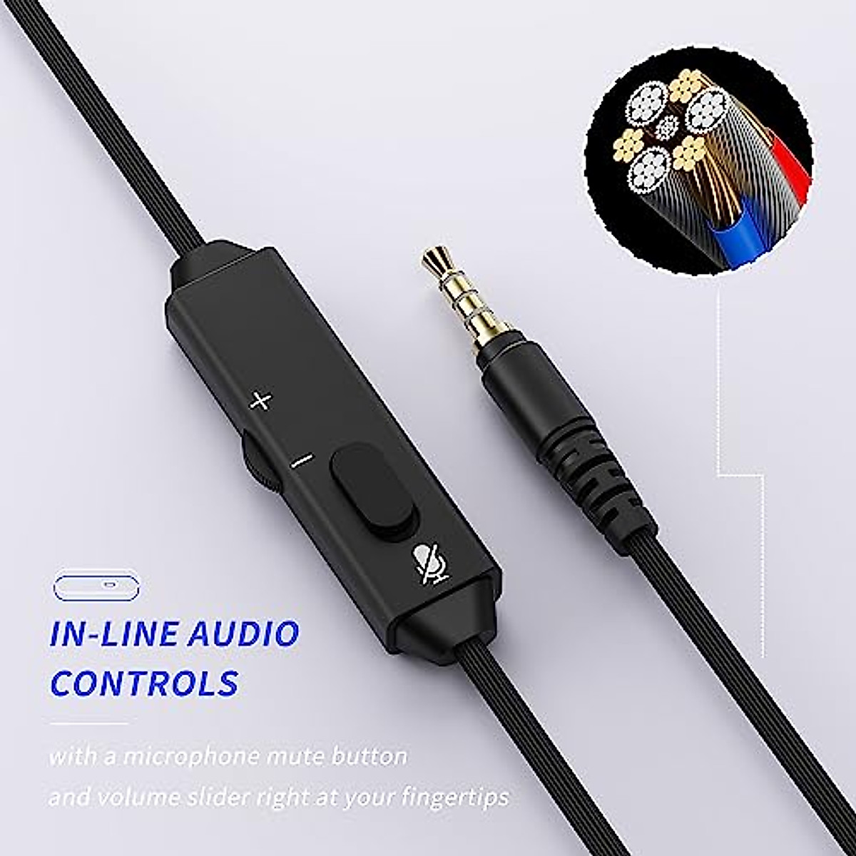 BINNUNE Gaming Headset with Mic for PS5 Xbox Series S|X PS4 Xbox One PC Switch, Wired Audifonos Gamer Headphones with Microphone Playstation 4|5 Xbox 1