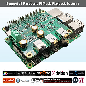 Raspberry Pi HiFi DAC Pro Hat ES9038Q2M Audio Card PCM DSD Lossless High Resolution Digital-to-Analog Converter Adapter for Raspberry Pi 5 4 3B+ 3B Zero w Zero
