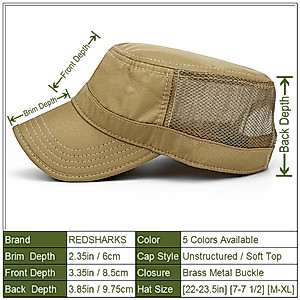 Redsharks Womens Army Cap Military Cap for Mens Castro Patrol Corp Beige Khaki