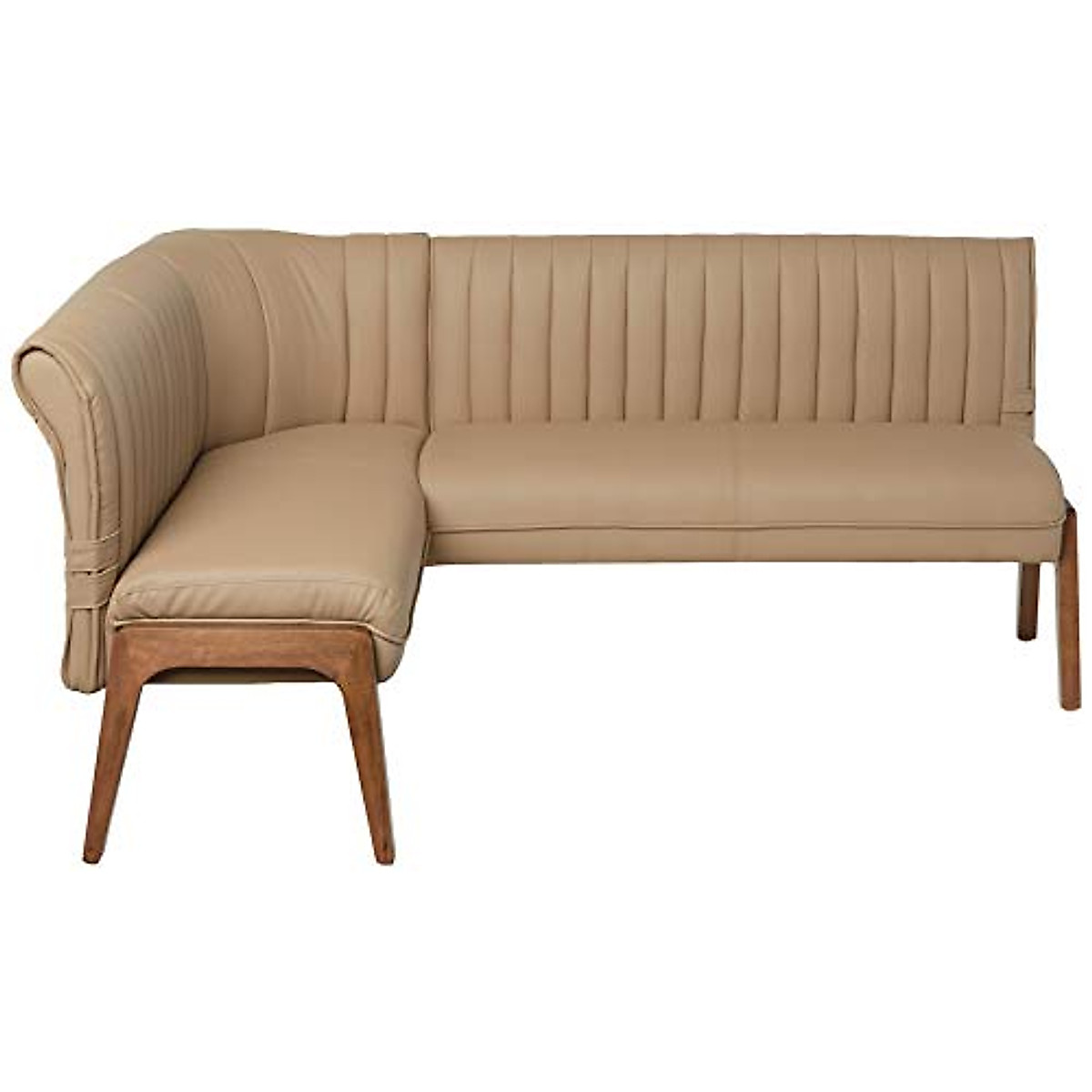 Milan Bernice Faux Leather Nook, Taupe