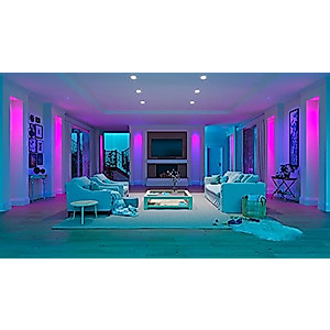 Juno RB56SC RGBW MW CP4 M2 RetroBasics Retrofit Smart LED Downlight, Switchable 2700K - 5000K, RGBW Color Changing, Matte White, 5 to 6 Inch, 4 Pack