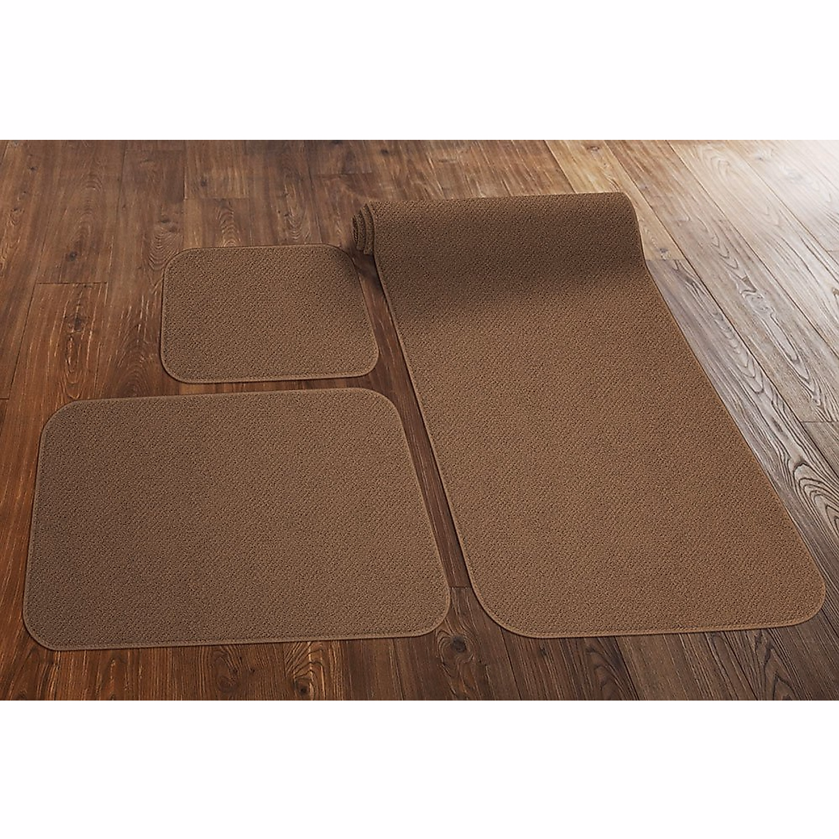 Prest-O-Fit 5-0264 Decorian 3 Piece RV Rug Set Caramel Brown