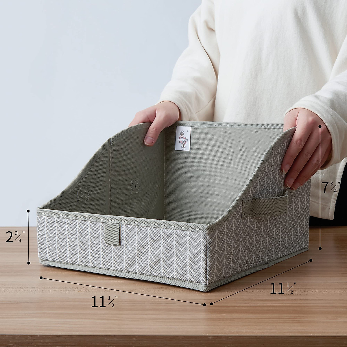 GRANNY SAYS Bundle of 3-Pack Trapezoid Storage Bins & 1-Pack Hanging Closet Organizer