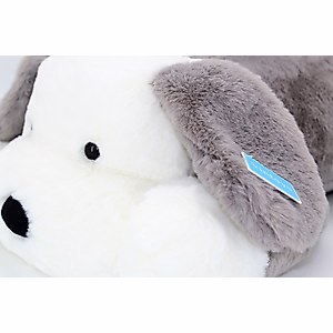 Vintoys Dog Hugging Pillow Big Soft Plush Puppy Stuffed Animal for Kids and Adults Gray 26"