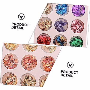 FOMIYES 3pcs Nail Foil Crafts Foil Flakes Makeup Glitters Nails Stud Foil Resin Pigment Flash Suit Kit De Manicura Nail Art Supplies Nail Art Tinfoil Manicure Ornament Gold Leaf Tin Foil