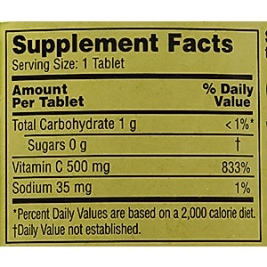 Spring Valley - Vitamin C Multiple Fruit Flavors 500 mg, 200 Chewable Tablets