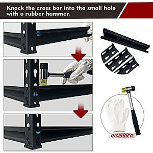 PACHIRA E-Commerce 5-Tier Garage Shelving Unit Heavy Duty Adjustable Storage Rack Metal Shelves for Kitchen, Garage, Office, 28" W x 12" D x 60" H