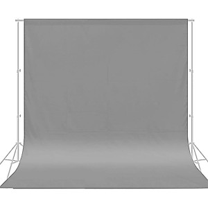 CPLIRIS Grey Backdrop for Photography, 10x20ft Gray Photo Backdrop Pure Polyester Grey Screen Curtain with 4 Spring Clamps and 4 Backdrop Clips for Photoshoot