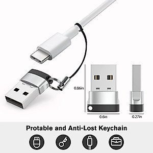USB C to USB Adapter (4 Pack),USB-C Female to USB Male, Type C to USB A Converter Compatible with Apple MagSafe, iPhone 11 12 13 14 15 Pro Max, Samsung Galaxy Note,Google Pixel etc, Grey