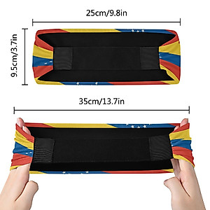 Unisex Workout Headbands Venezuela-Flag-Pattern Elastic Yoga Sweatband Stretchy Sports Hairband