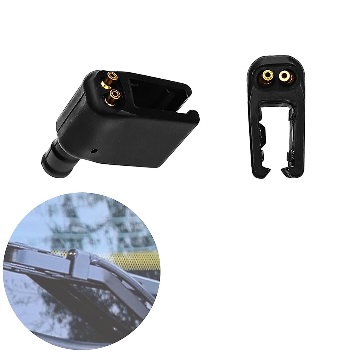 47191 Premium Adjustable Wiper Washer Nozzle Kit Fit for Dodge/Freightliner/Mercedes/Winnebago Sprinter Van Front Windshield Washer Jet | Direct Replacement | Easy to Install | 2 Pack, Ref 68017440AA