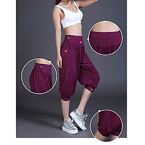 LKXHarleya Women Modal Harem Yoga Pants Loose Casual Fold Over Pilates Capri Pants Yoga Pants