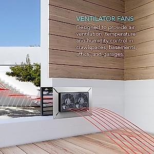 AC Infinity AIRTITAN T3, Ventilation Fan 6" with Temperature Humidity Controller, for Crawl Space, Basement, Garage, Attic, Hydroponics, Grow Tents