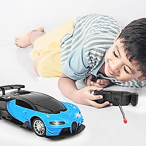GaHoo Remote Control Car for Kids - 1/16 Scale Electric Remote Toy Racing, with Led Lights Rechargeable High-Speed Hobby Toy Vehicle, RC Car Gifts for Age 3 4 5 6 7 8 9 Year Old Boys Girls (Blue)