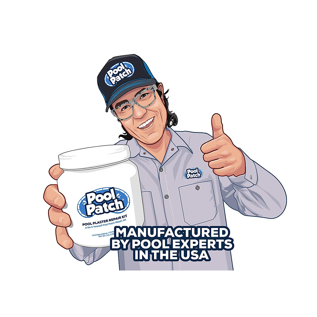 Pool Patch Pool Plaster Repair Kit, 3-Pound, White