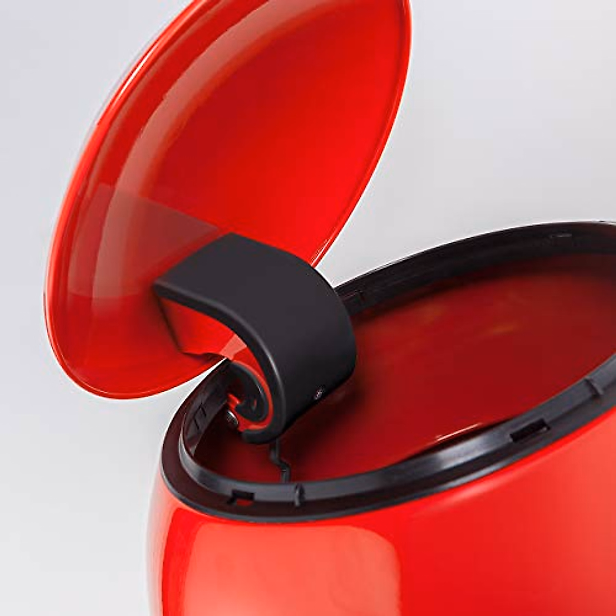 Wesco Liftmaster-German Designed-Step Trash Can, Powder Coated Steel, 33 L, Red, 34.6 x 34.6 x 71 cm