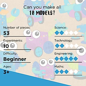Thames & Kosmos Kids First Robot Engineer STEM Experiment Kit for Young Learners | Build 10 Non-Motorized Robots | Play & Learn with Storybook Manual | Parents’ Choice Gold Award Winner