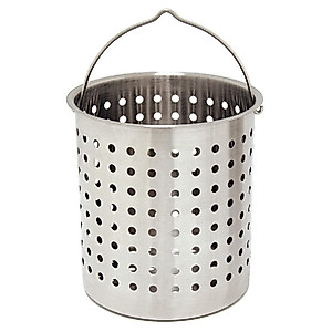 Bayou Classic B300 Perforated Steam, Boil, Fry Accessory Basket. Fits 30-Quart Bayou Classic Turkey Fryers