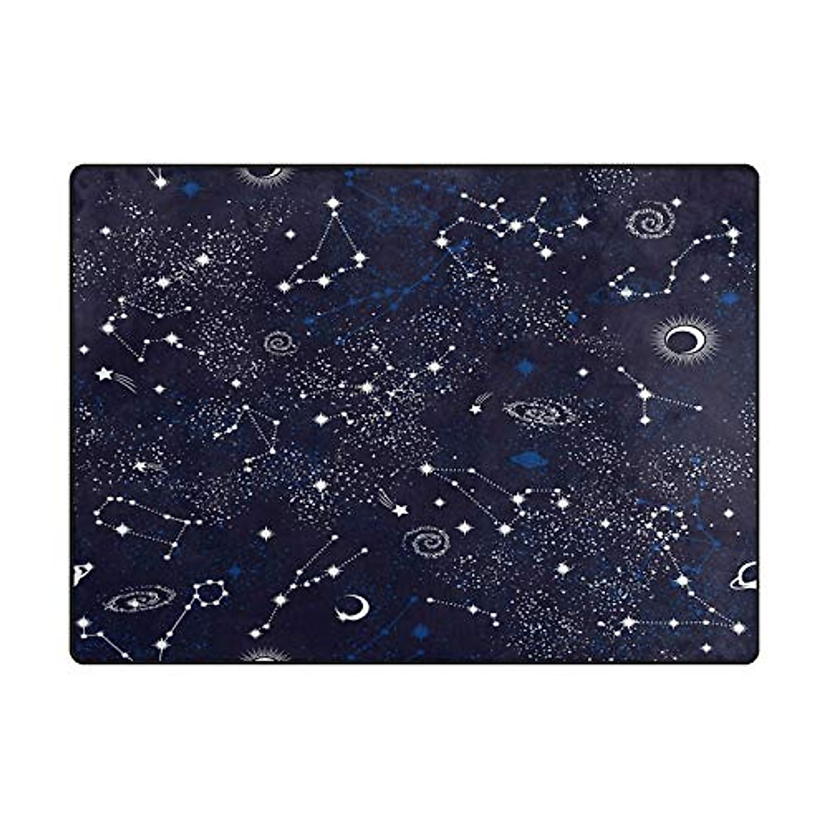ALALAL Star Sky Area Rug, Space ​Galaxy Rug, Constellation Rugs for Living Room Rug Carpet for Bedroom 5'x7' (80 x 58 inch) Blue