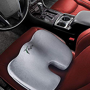 Aylio Lower Back Relief Cushion - Butt and Hip Support Cushion for Office Chair - Ergonomic Tailbone Pillow Promotes Healthy Posture - Coccyx Sciatica Seat Cushion