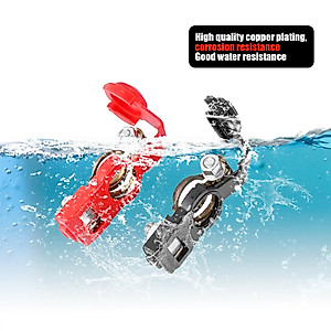 cueclue 6 PCS Automotive Terminal Clamps Connectors, Universal Negative & Positive Cable Terminals, for Automobile, Truck and RV (Multicolored)