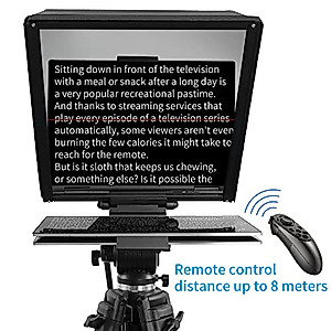 ILOKNZI i6/18 inch Wide Angle Teleprompter for 15.6" 360⁰ Hinge Laptop/Tablet with Adjustable Supports Wide-Angle Camera Lens, Prompter/Wedding Shooting/Facial Capture (18"-Max)