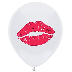 Red Lips Latex Balloons, 12inch (16pcs) Girl Baby Shower Birthday Bridal Shower Party Decorations, Supplies