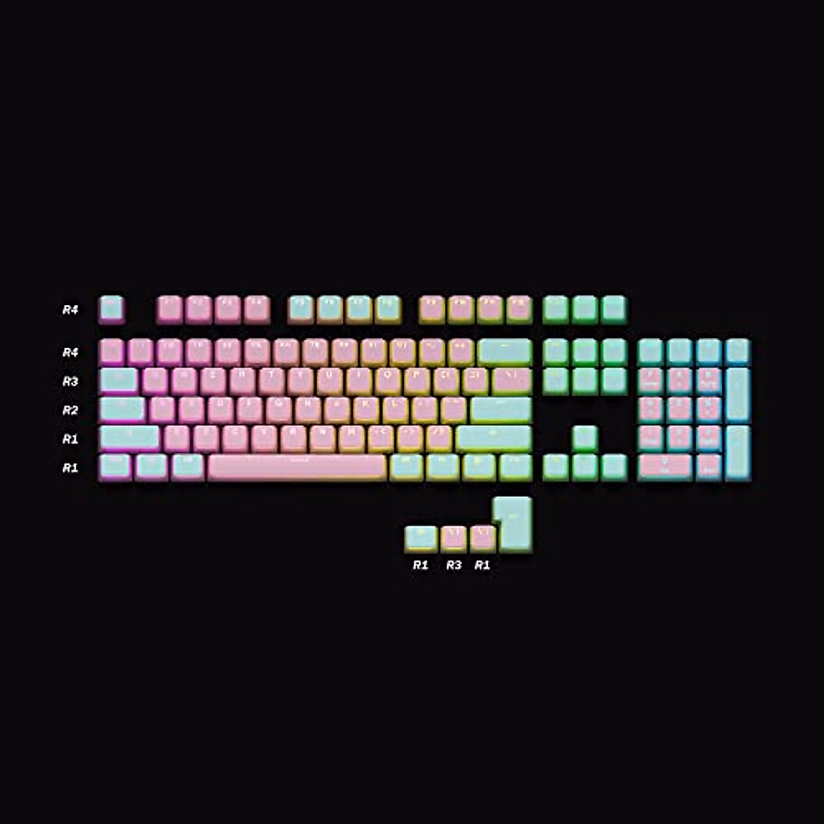 HK Gaming Keycap Set for Mechanical Keyboard