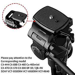 Erduoduo 2 Pack QR Plate（43x43mm） Quick Release Plate Replacement for Velbon tripods CX-460 CX-460mini CX-444 CX-888 CX-470 CX-570 CX-690 DF-50