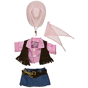 Cowgirl with Pink Hat and Scarf Fits Most 8"-10" Stuffed Animals