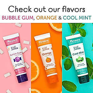 Himalaya Botanique Kids Toothpaste, Cool Mint, Fluoride-Free, Gentle, No Artificial Colors, SLS Free, Gluten Free, Cruelty Free, Vegan, Foaming, 4 Oz, 1 Pack…