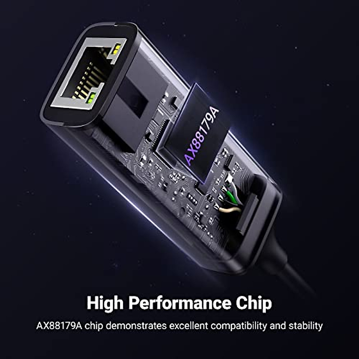 UGREEN USB C to Ethernet Adapter, Gigabit RJ45 to USB 3.0 Type-C (Thunderbolt 3) Ethernet LAN Network Adapter, Compatible with MacBook Pro 2020/2019/2018/2017, MacBook Air, Mac Mini 2023, Dell XPS