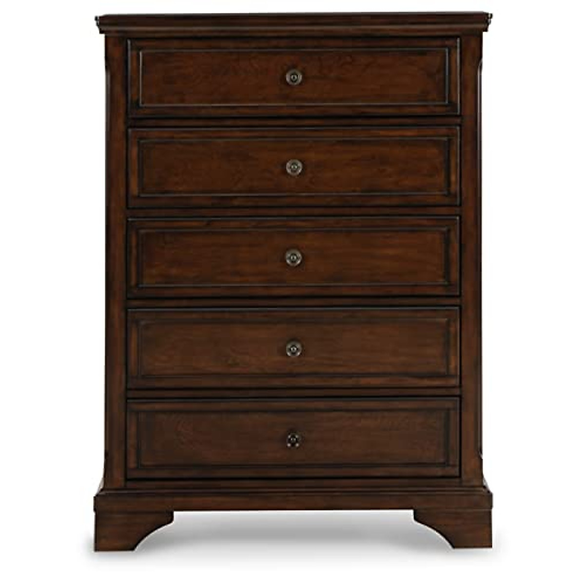 Signature Design by Ashley Brookbauer Traditional 5 Drawer Chest, Dark Brown