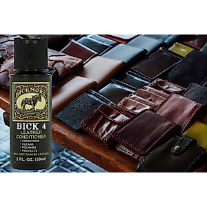 Bick 4 Leather Conditioner and Leather Cleaner 2 oz - Will Not Darken Leather - Safe For All Colors of Leather Apparel, Furniture, Jackets, Shoes, Auto Interiors, Bags & All Other Leather Accessories