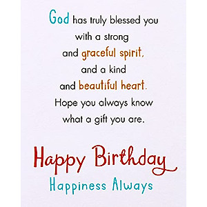 American Greetings Religious Birthday Card (Made You Special)