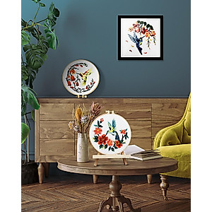 TINDTOP Hummingbird and Flower Embroidery Kit for Adults