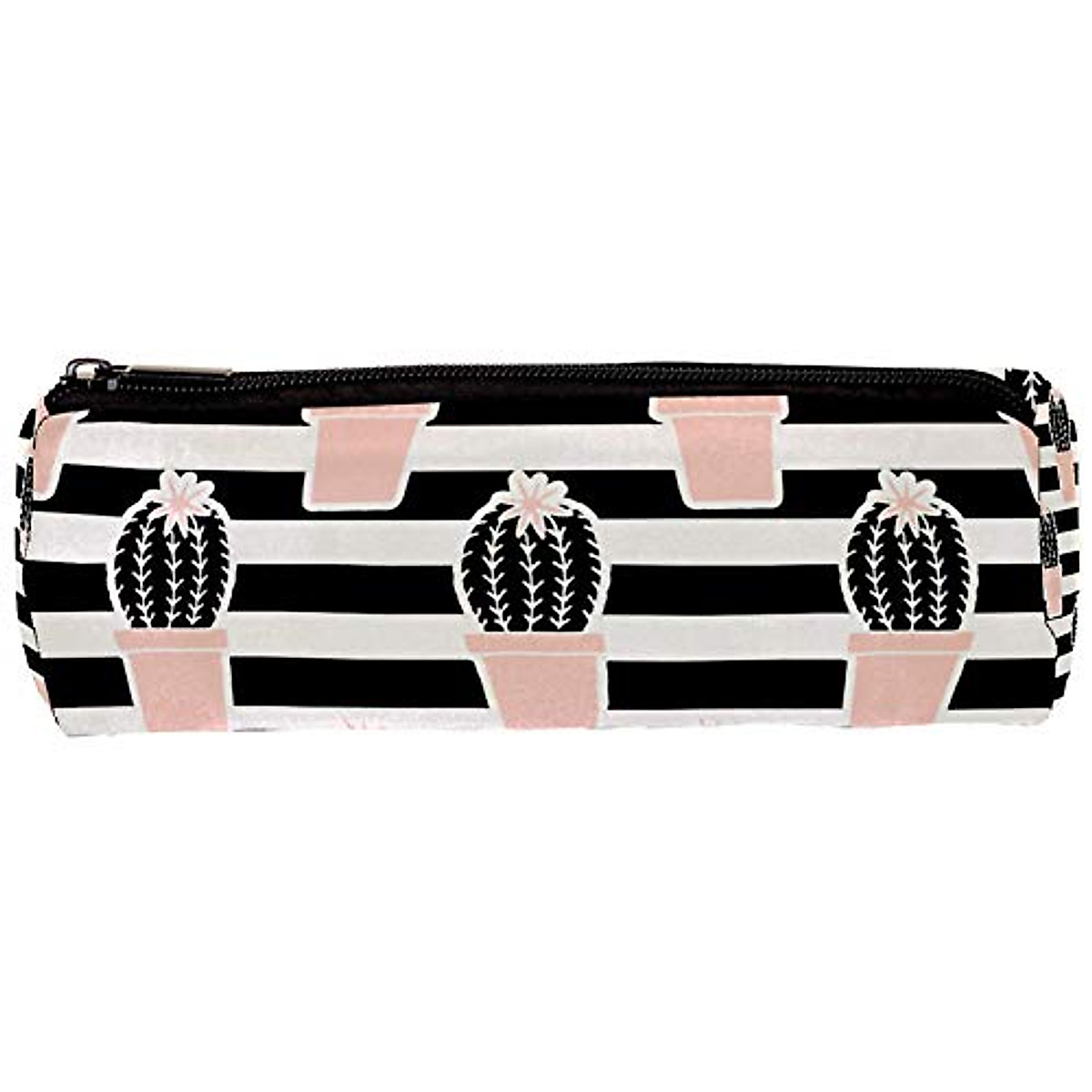 Hand Drawn Cactus Pattern Pencil Bag Pen Case Stationary Case Pencil Pouch Desk Organizer Makeup Cosmetic Bag for School Office