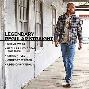 Lee Men's Legendary Regular Straight Jean, Overdye Black, 36W x 34L